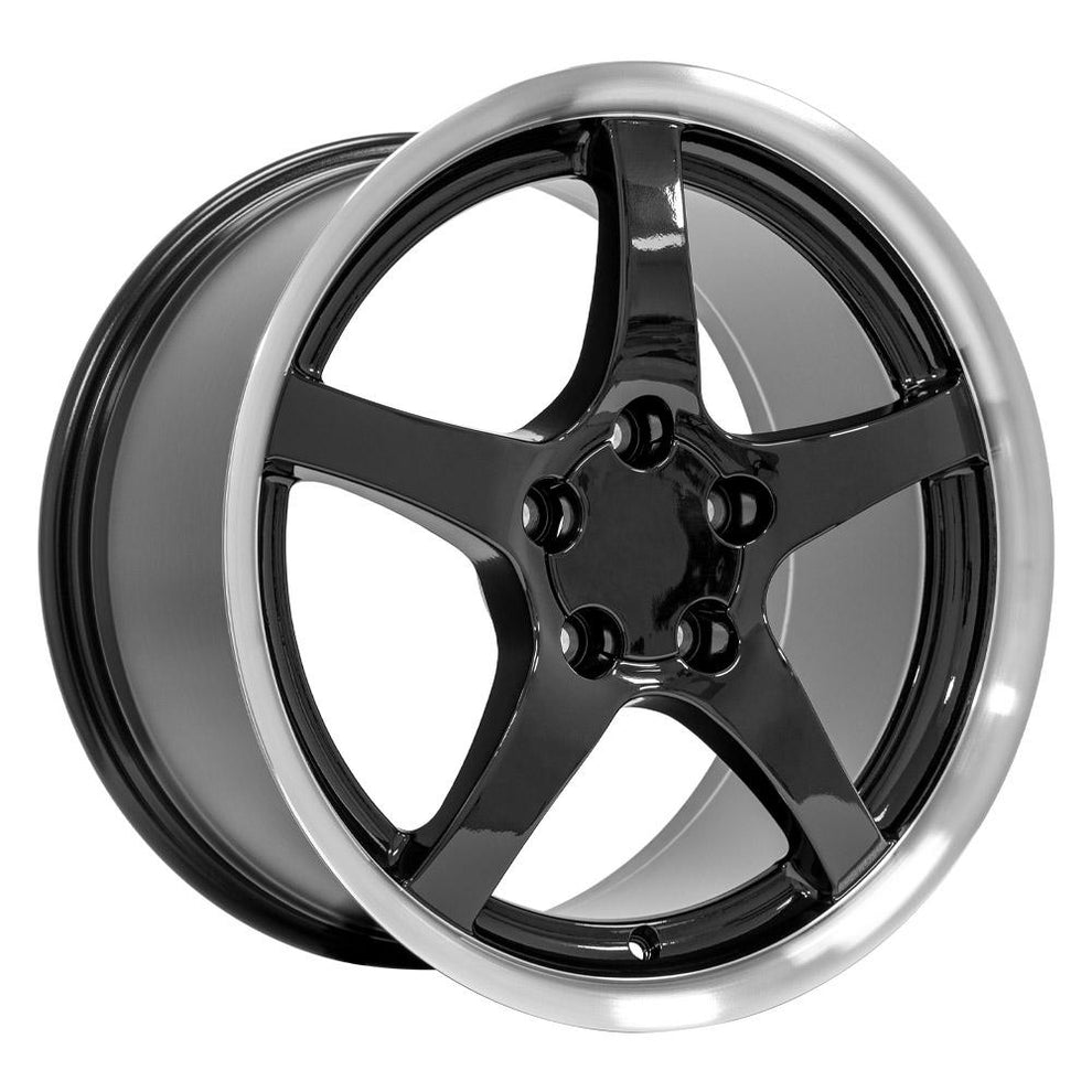 C5 Corvette 5-Spoke Deep Dish Wheel Sets - Gloss Black – Surf City ...