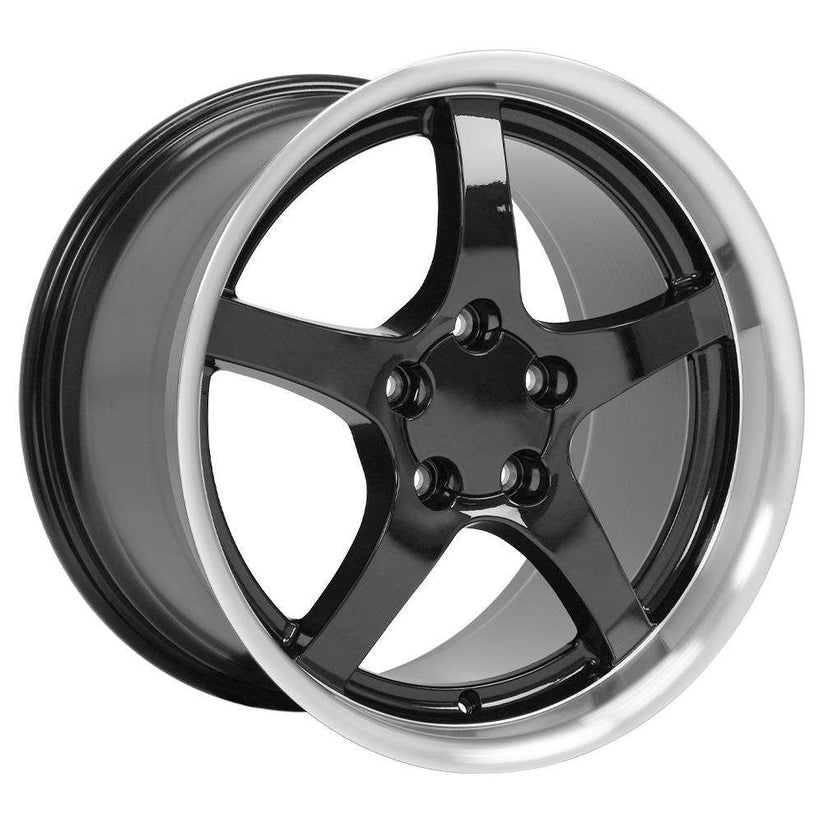 C5 Corvette 5-Spoke Deep Dish Wheel Sets - Gloss Black – Surf City ...