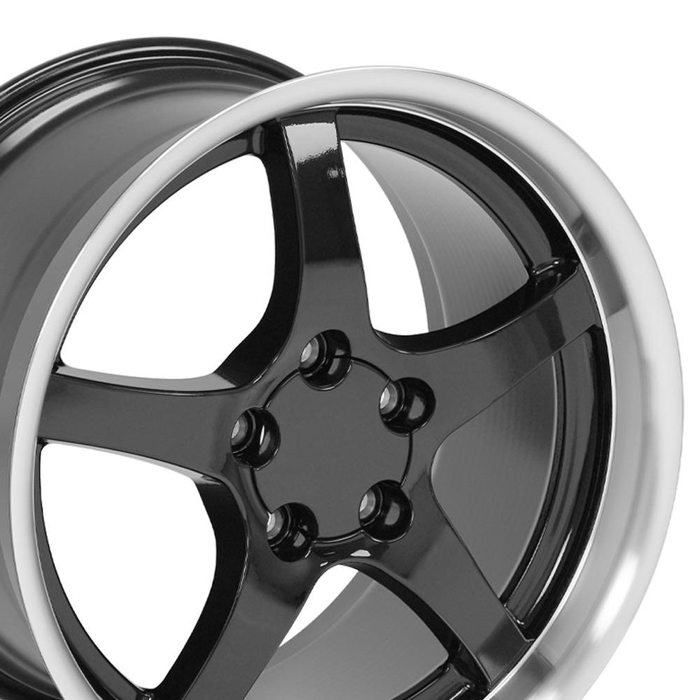 C5 Corvette 5-Spoke Deep Dish Wheel Sets - Gloss Black – Surf City ...