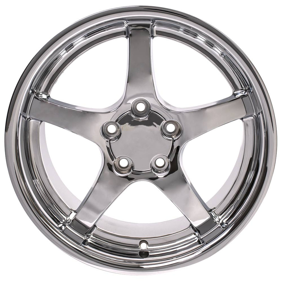 C5 Corvette 5-Spoke Deep Dish Wheel Sets - Chrome – Surf City Corvettes