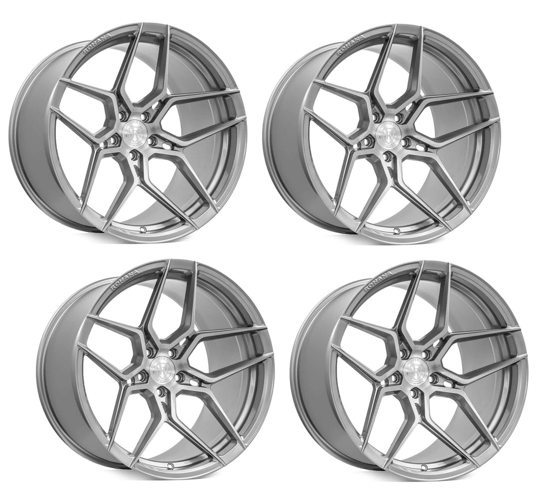 Rohana RFX11 Wheels for C8 Corvette - Brushed Titanium – Surf City ...